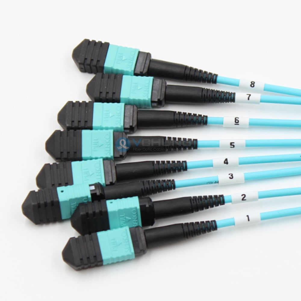 MPO Female to MPO Female 96 Cores OM3 Fiber Optic Cable
