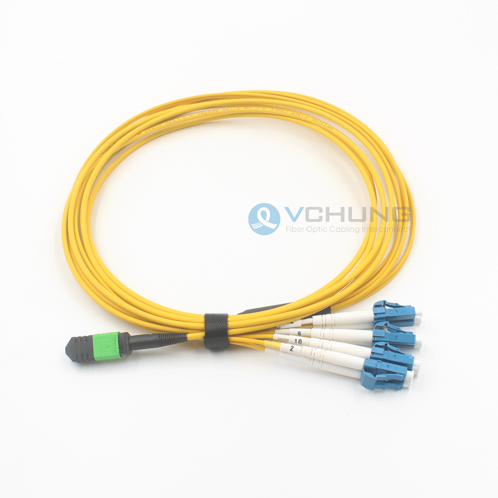 MPO Cable With Fan-Out Kits to LC Duplex Pre-Terminated