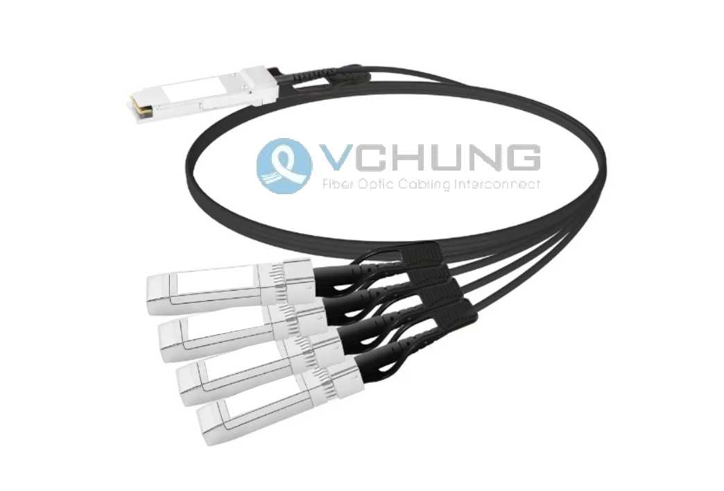 1m (3ft) VC-200GQ4S56-CP1M Copper Breakout Cable 1 Meter Passive
